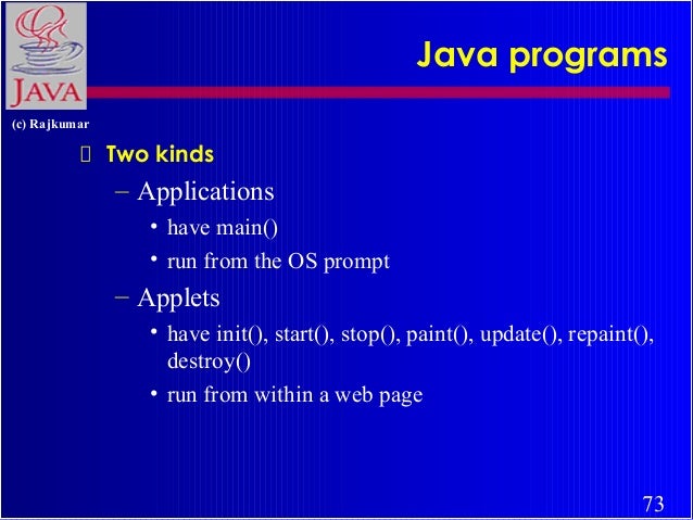 Java and internet fundamentals.
