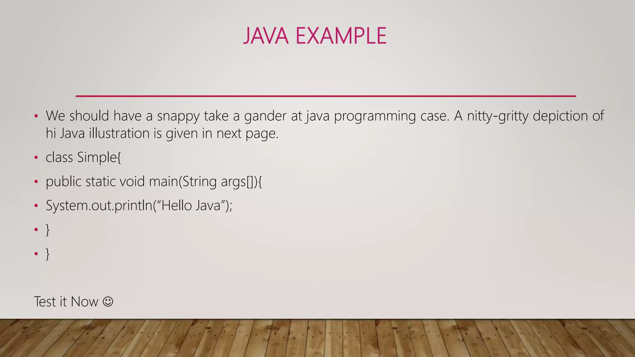 What is Java and its example | PPTX