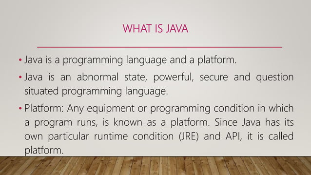 What is Java and its example | PPT