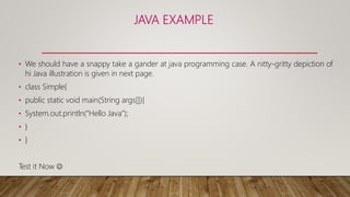 What is Java and its example | PPTX