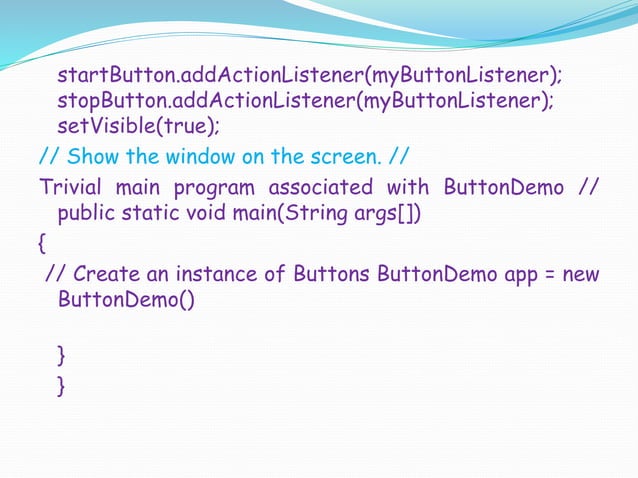 GUI components in Java | PPTX | Programming Languages | Computing