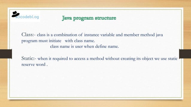 Java program structure | PPTX