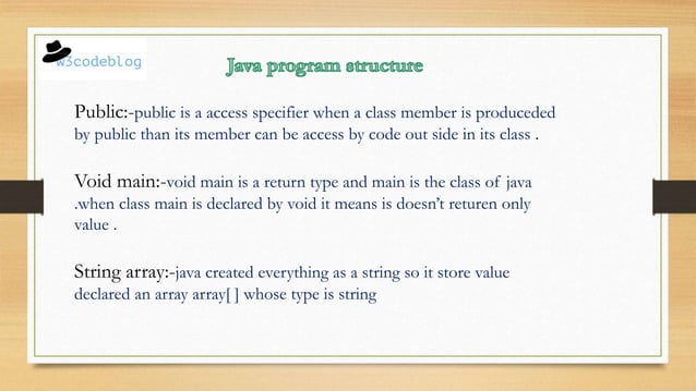 Java program structure | PPTX