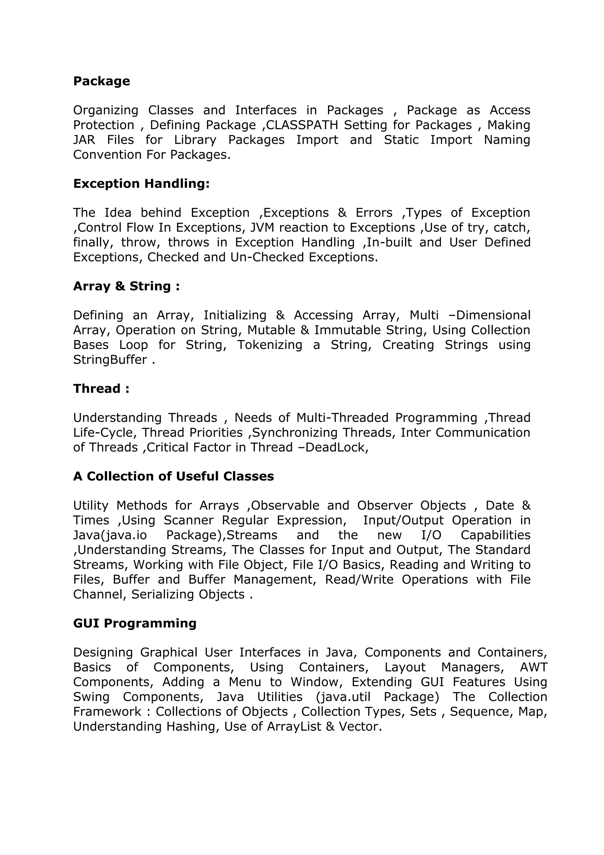 java training in navi mumbai | PDF