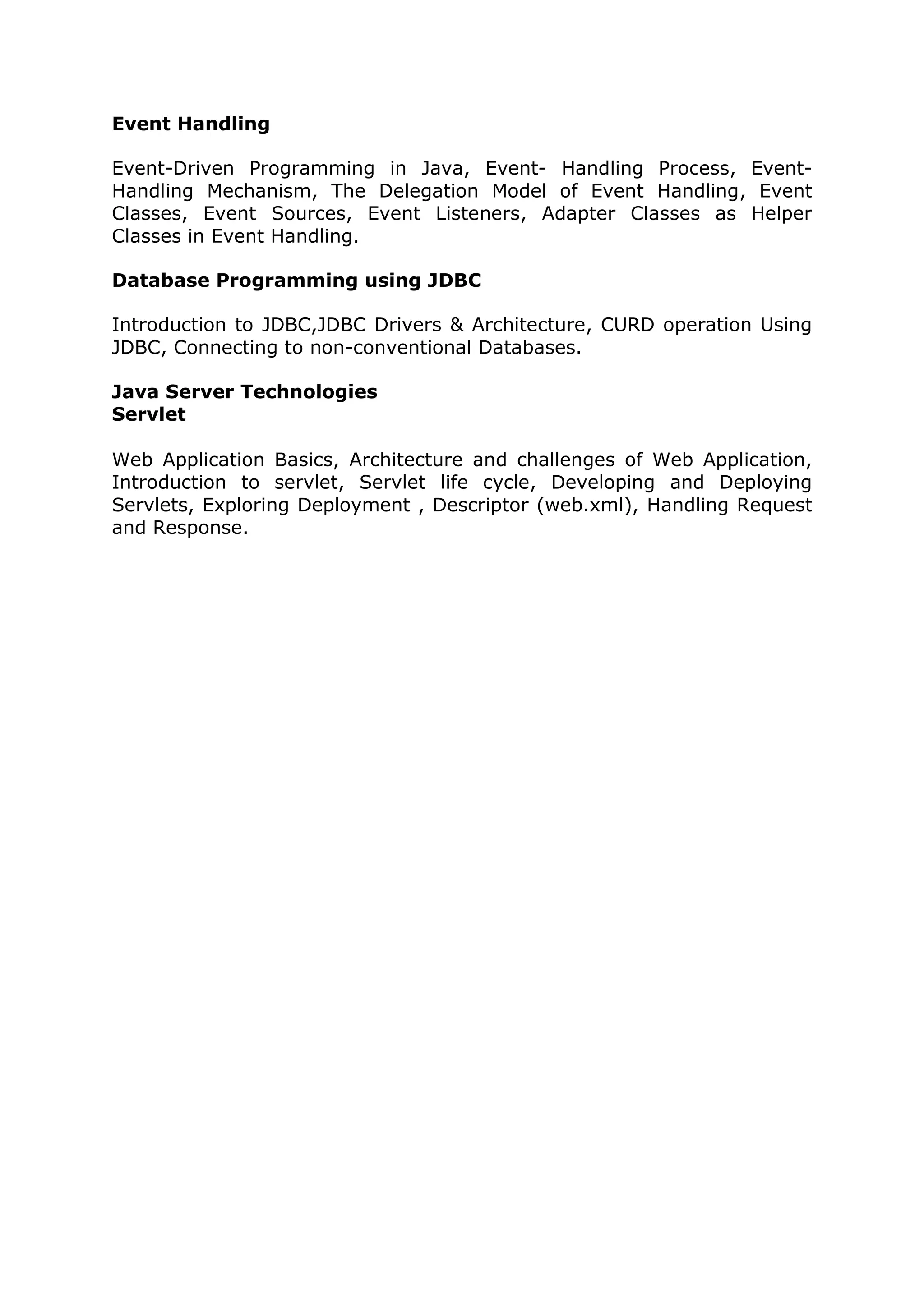 java training in navi mumbai | PDF