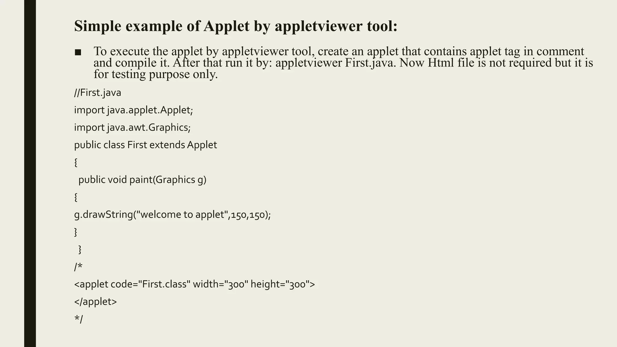 Applet | PPT