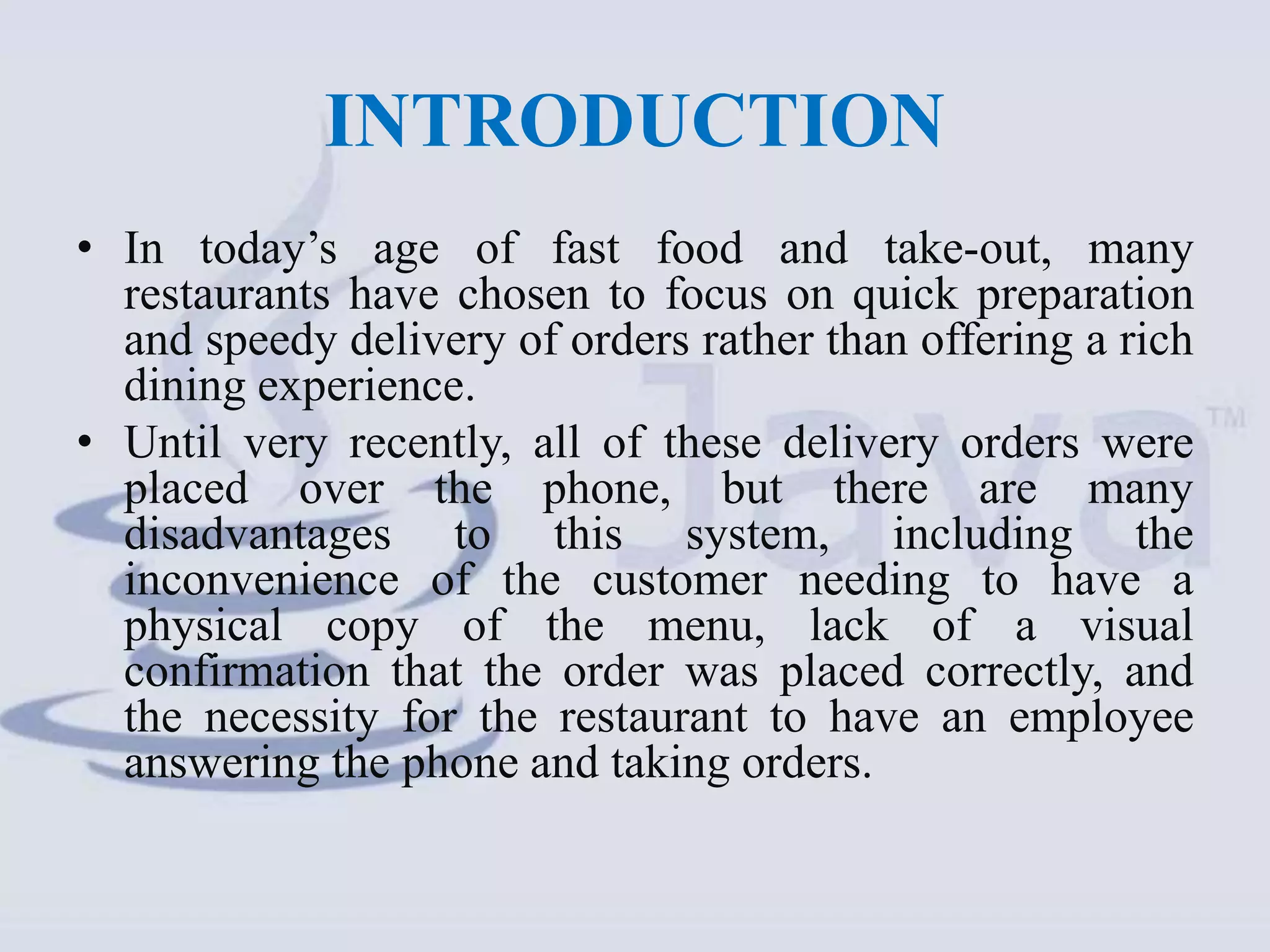 Online Food Ordering System | PPTX