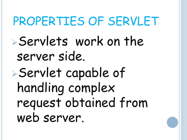 servlet in java | PPTX | Web Development | Internet