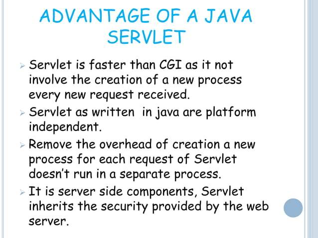 servlet in java | PPTX | Web Development | Internet
