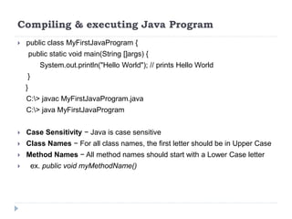 Java-1st.pptx about Java technology before oops | PPTX