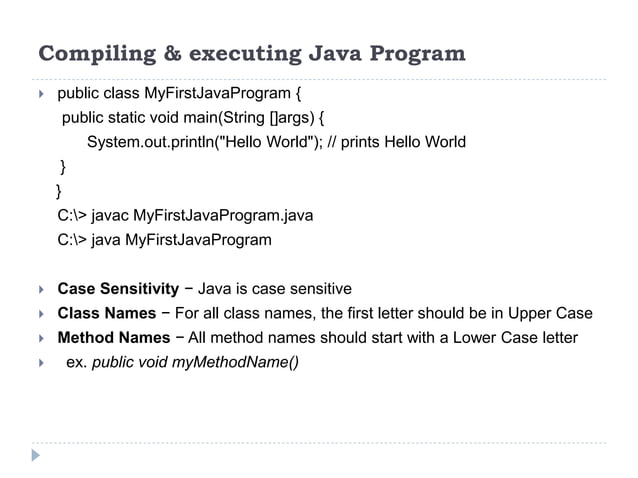 Java-1st.pptx about Java technology before oops | PPT | Free Download