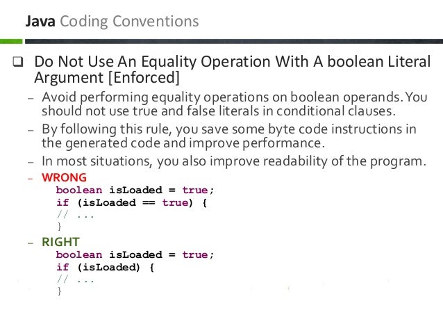 Java & J2EE Coding Conventions