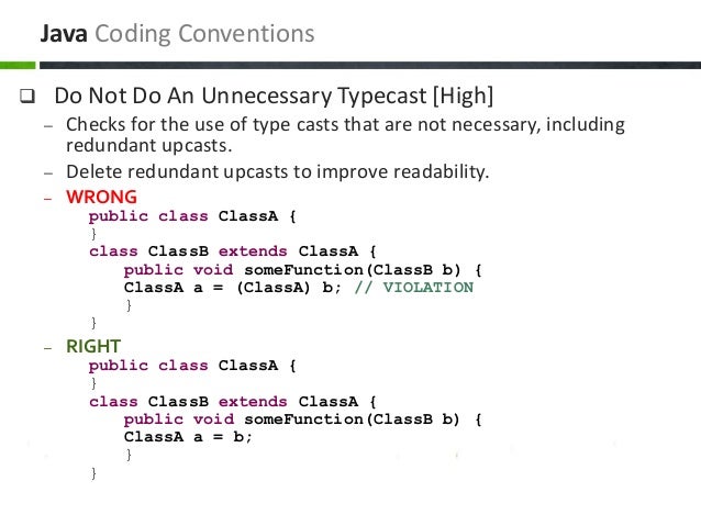 Java & J2EE Coding Conventions