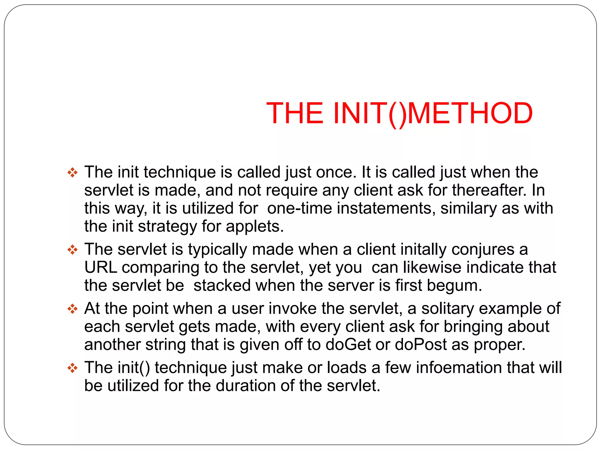 LIFE CYCLE OF SERVLET | PPTX