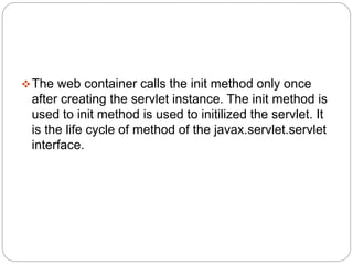 LIFE CYCLE OF SERVLET | PPTX
