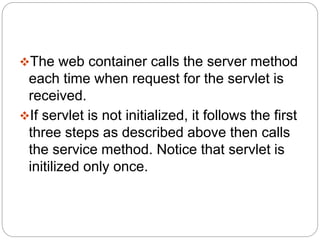 LIFE CYCLE OF SERVLET | PPTX
