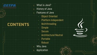 Introduction to Java | PPTX