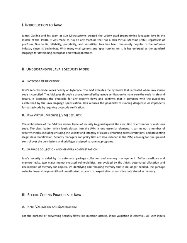 Java: A Secure Programming Language for Today's Market | PDF