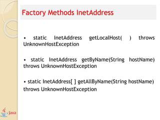 NETWORKING EN JAVA CLASSES IN THE JDK... | PPTX