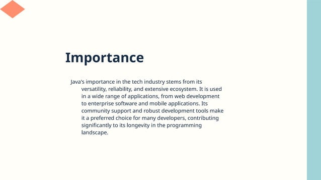 Java basics and other key features of programming | PPTX