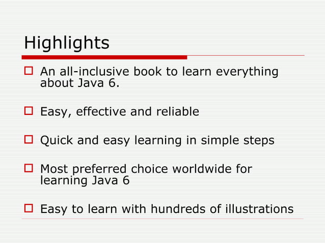 Java 6 In Simple Steps | PPT
