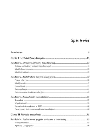 Java. Aplikacje bazodanowe. Najlepsze rozwiązania | PDF