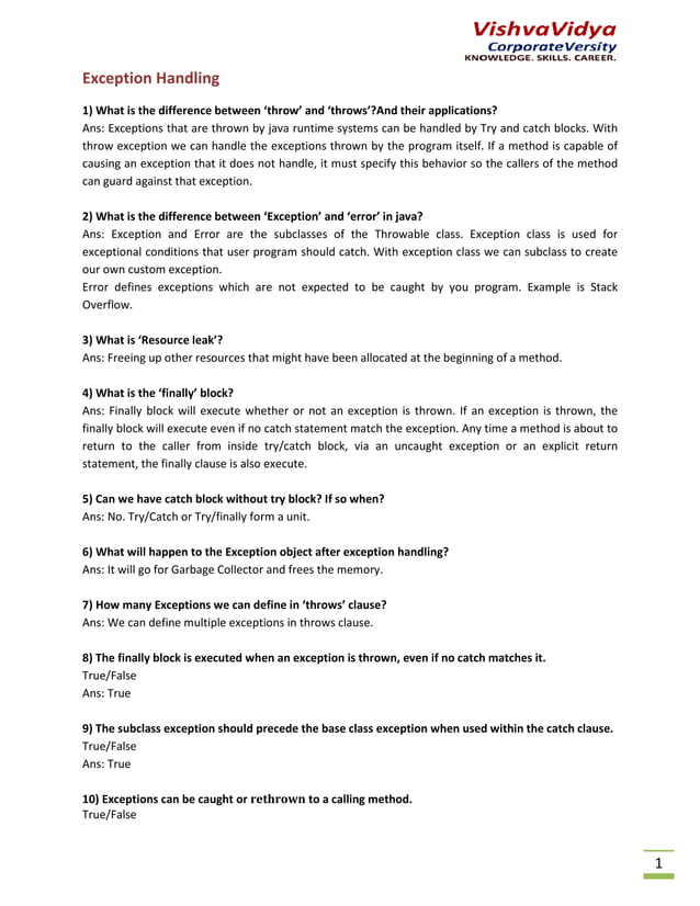 Java apptitude-questions-part-2 | PDF