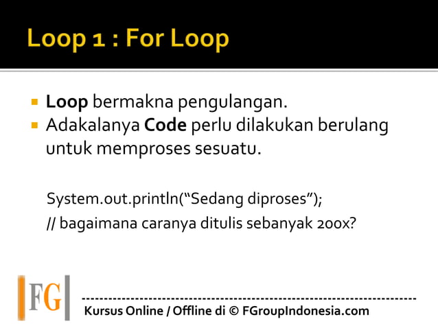 Modul Kelas Programming : Java array | PPTX