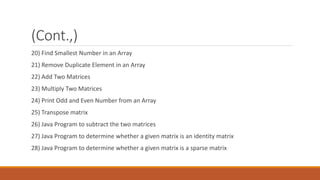 Java Programming | PPTX | Programming Languages | Computing