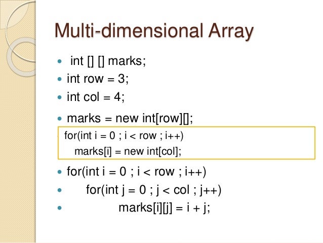 Java arrays