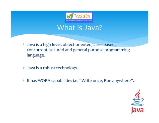 Java - At a glance | PPT