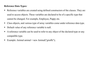 Java - Basic Datatypes.pptx | Programming Languages | Computing