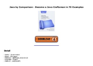 Java by Comparison - Become a Java Craftsman in 70 Examples