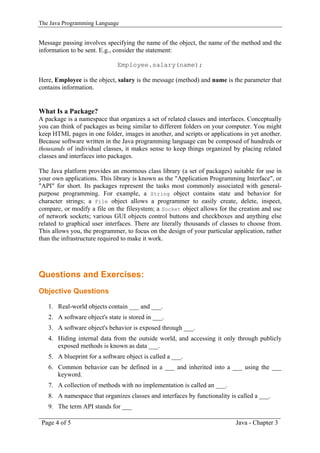 Java chapter 3 | PDF