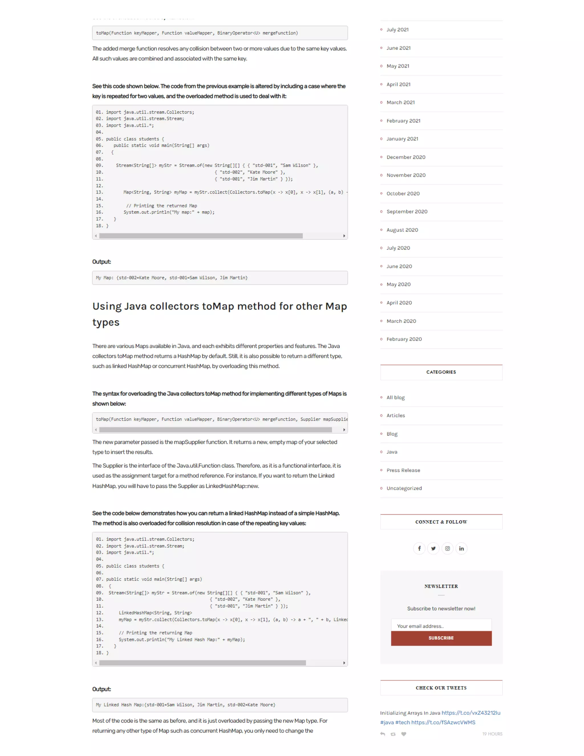 Java 8 Collectors toMap | PDF Java 8 Collectors toMap | PDF
