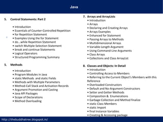 Java core - Detailed Overview | PPT