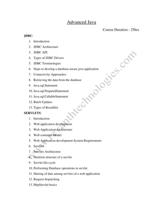 Best Java Online Training in India | PDF