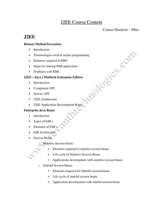 Best Java Online Training in India | PDF