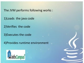 JVM, JRE and Javac are the main part for the java program | PDF | Programming Languages | Computing
