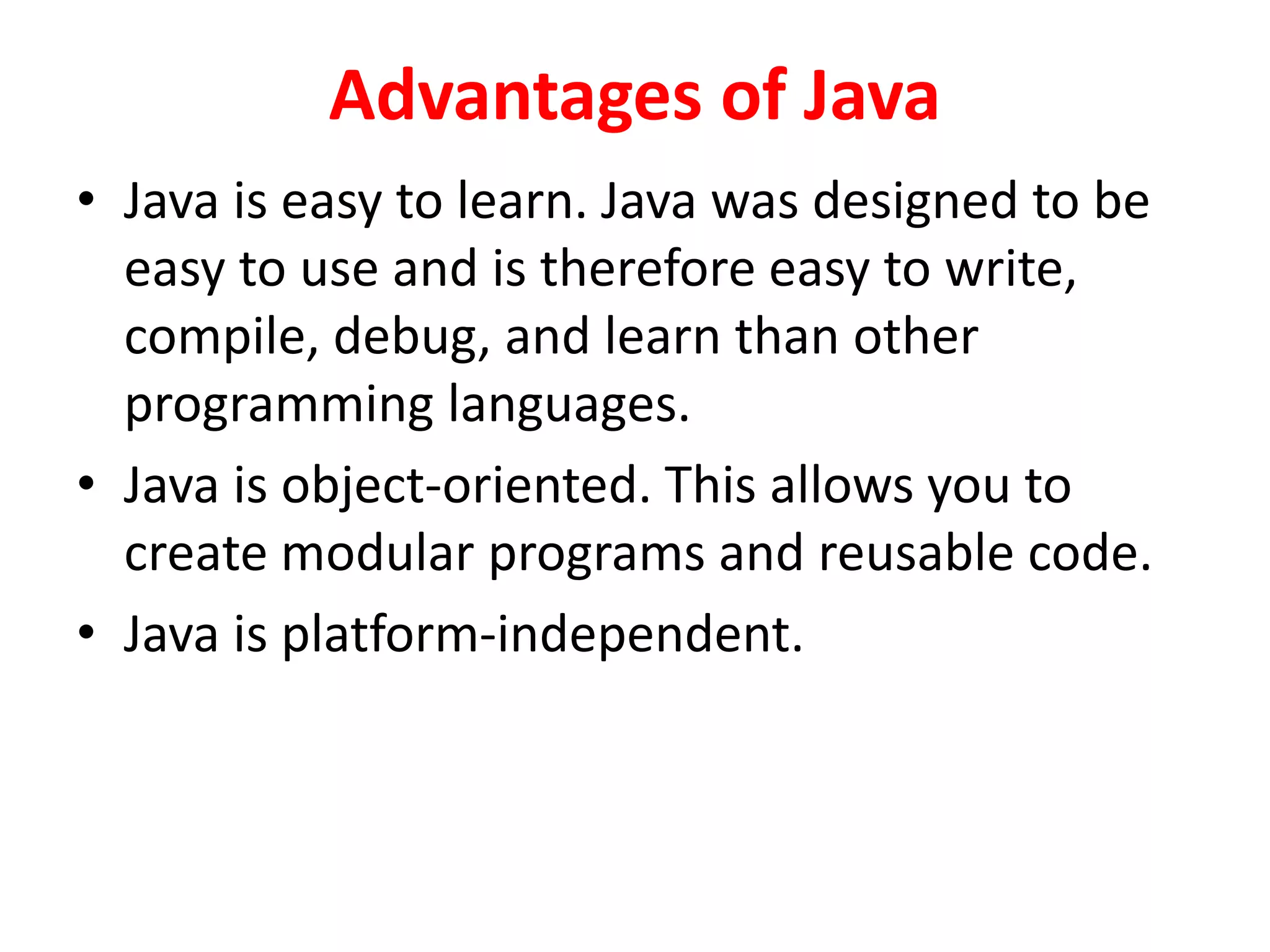 Java For beginners and CSIT and IT students | PPTX