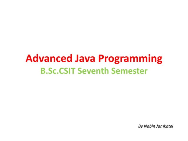 Java For beginners and CSIT and IT students | PPTX