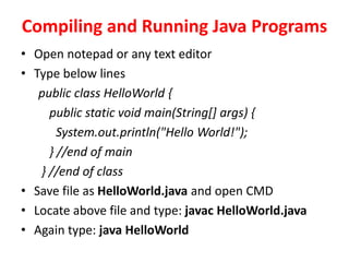 Java For beginners and CSIT and IT students | PPTX