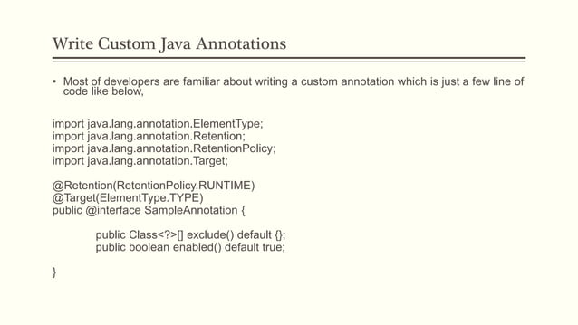Java Custom Annotations Part1 Ppt 4806
