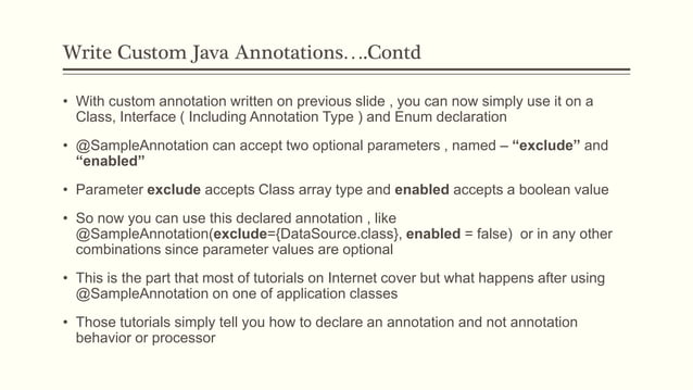 Java Custom Annotations Part1 Ppt