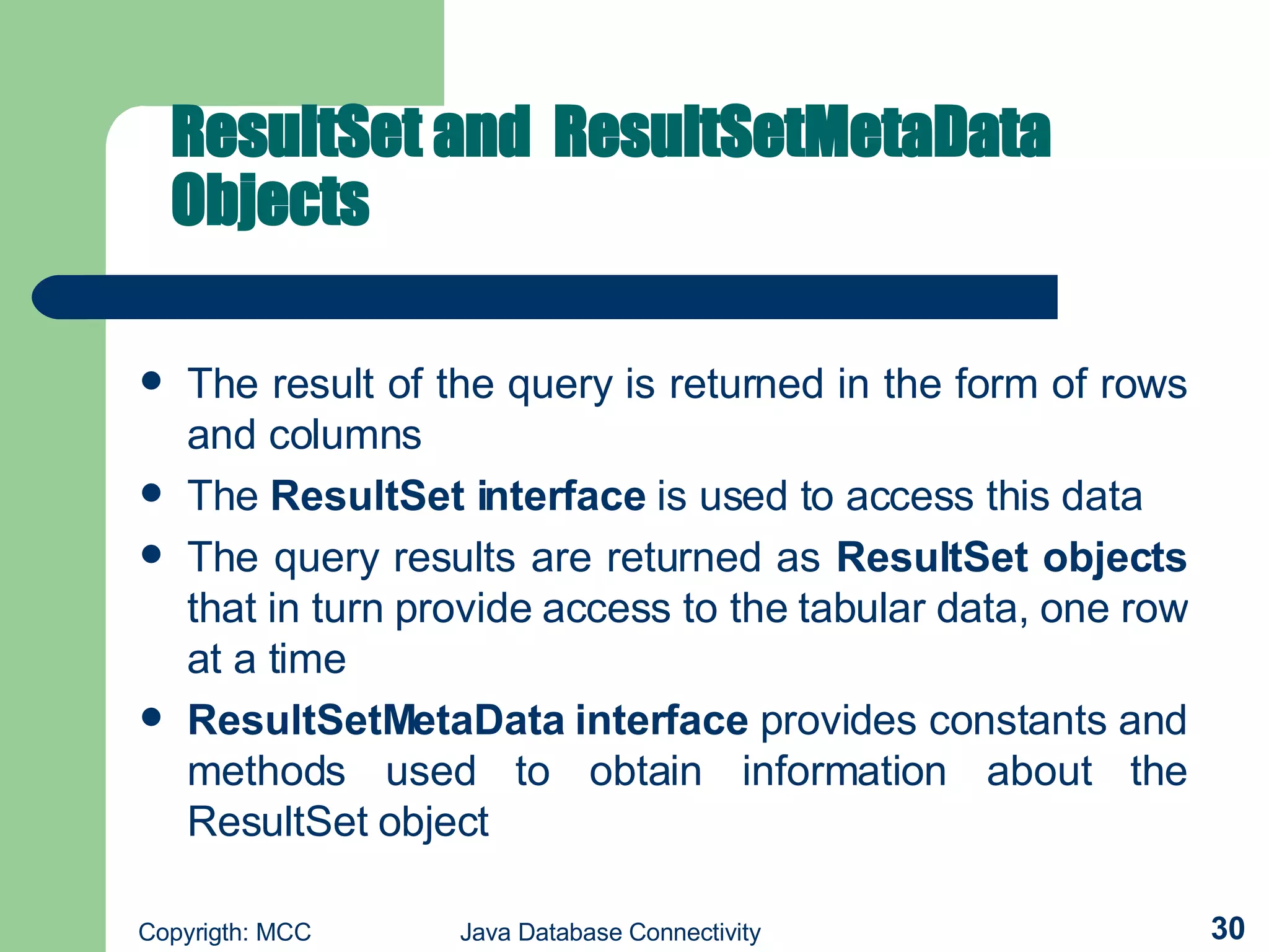 Java Database Connectivity | PPT Java Database Connectivity | PPT