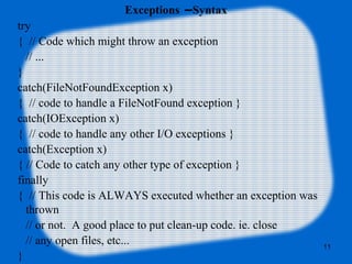 Java exception | PPT