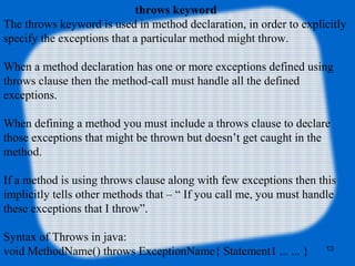 Java exception | PPT