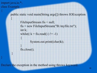 Java exception | PPT