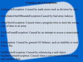 Java exception | PPT