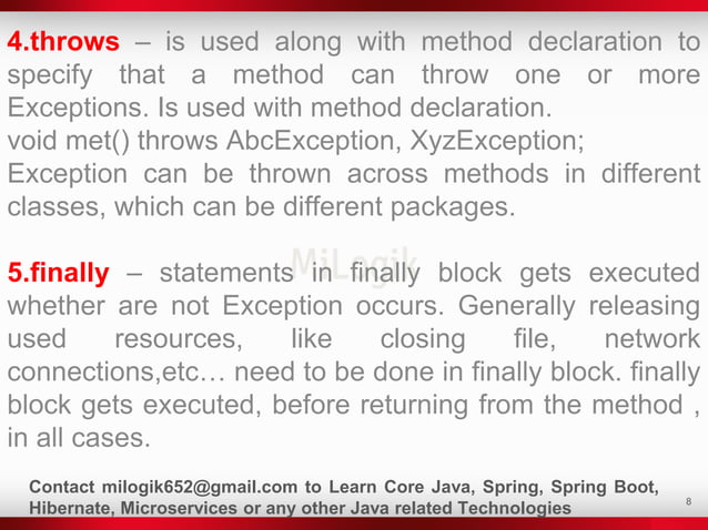 Java Exception Handling Pdf Programming Languages Computing